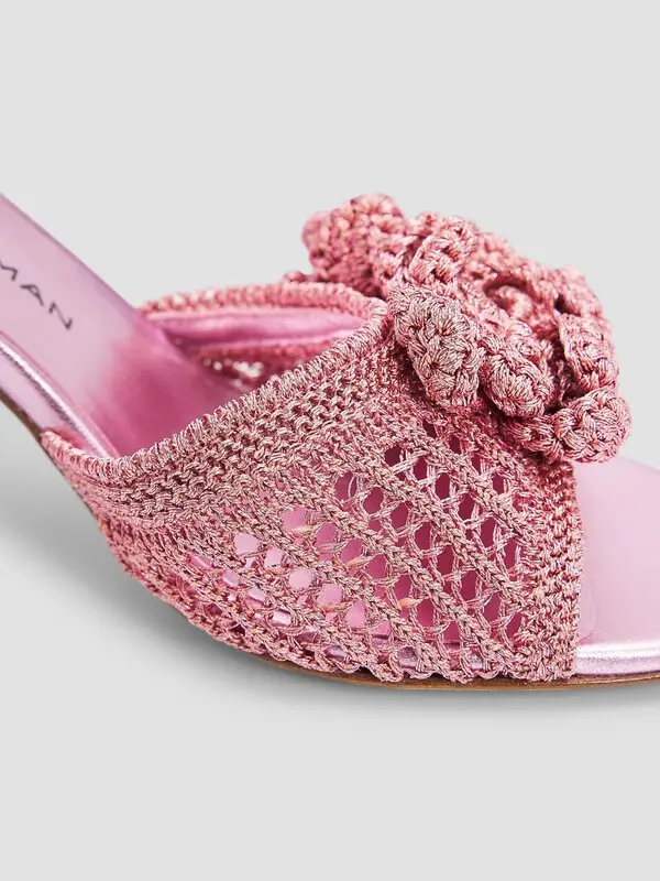 STUART WEITZMAN Lotus 85mm Crochet Sandals - Soft Rose