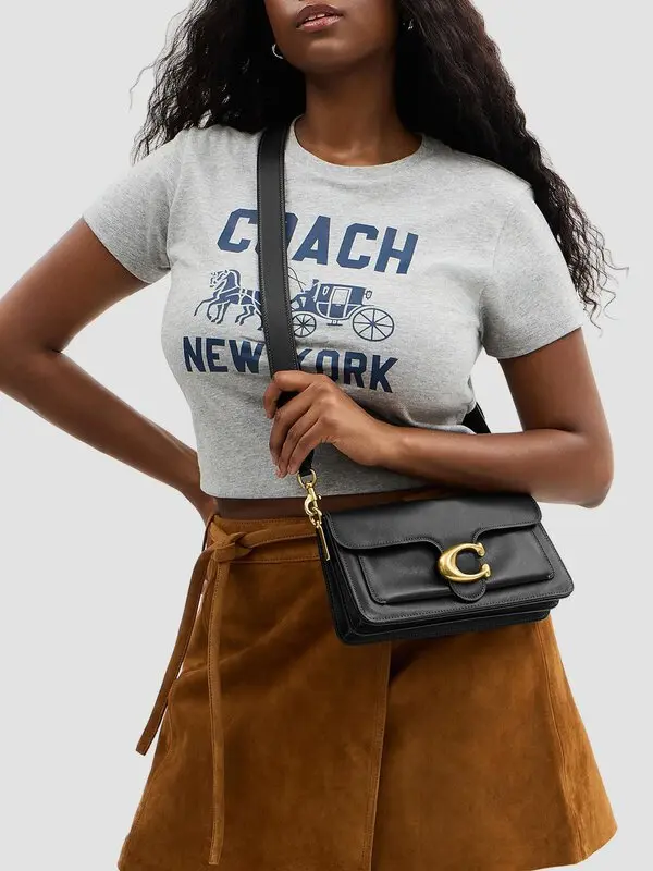COACH Tabby Leather Shoulder Bag - Black