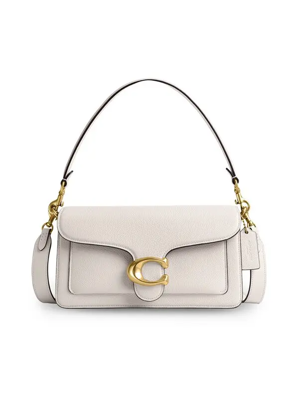 COACH Tabby Leather Shoulder Bag - White