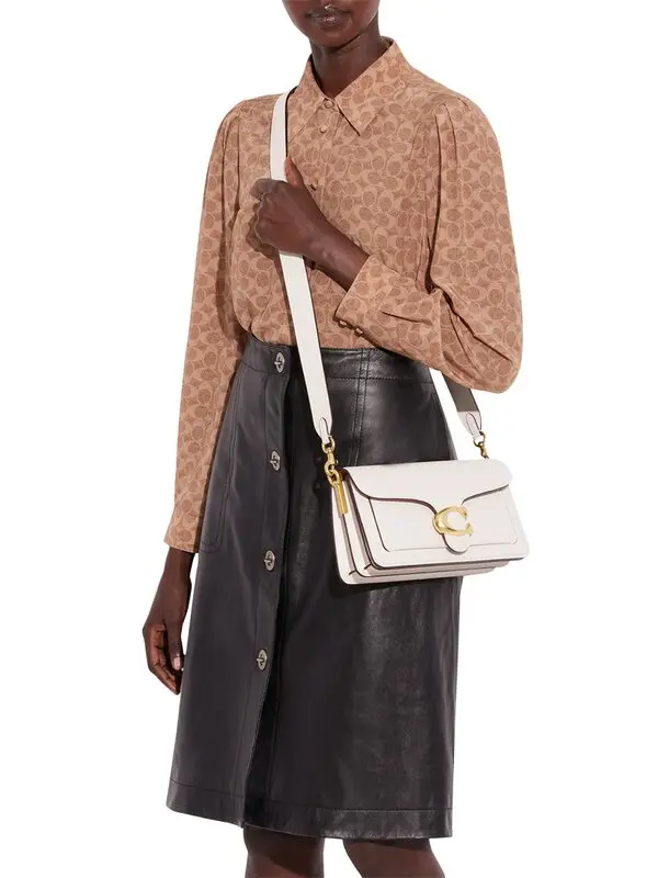 COACH Tabby Leather Shoulder Bag - White