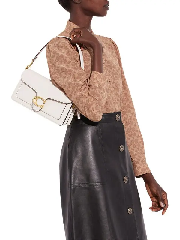 COACH Tabby Leather Shoulder Bag - White