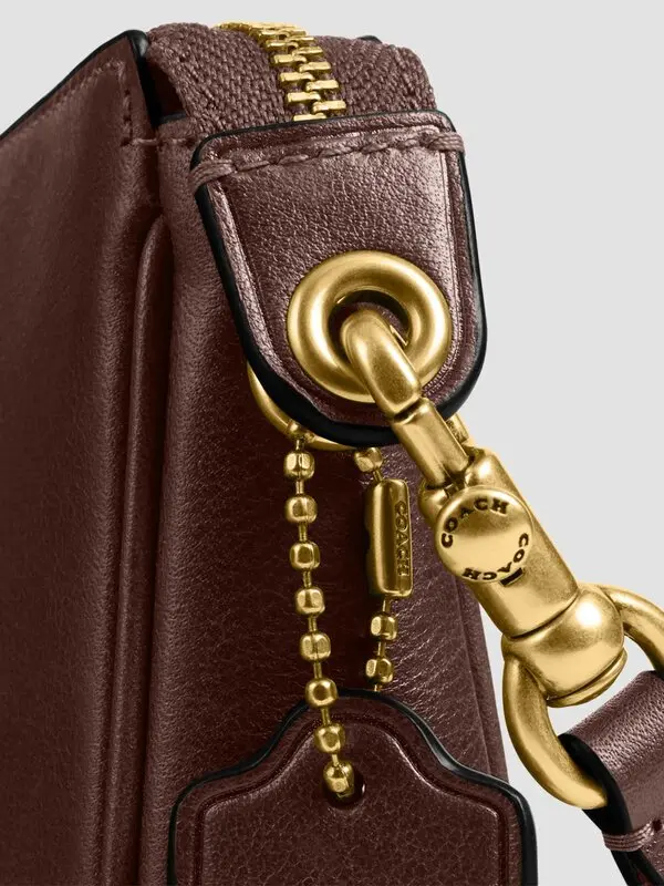 COACH Plaza Leather Shoulder Bag - Maple