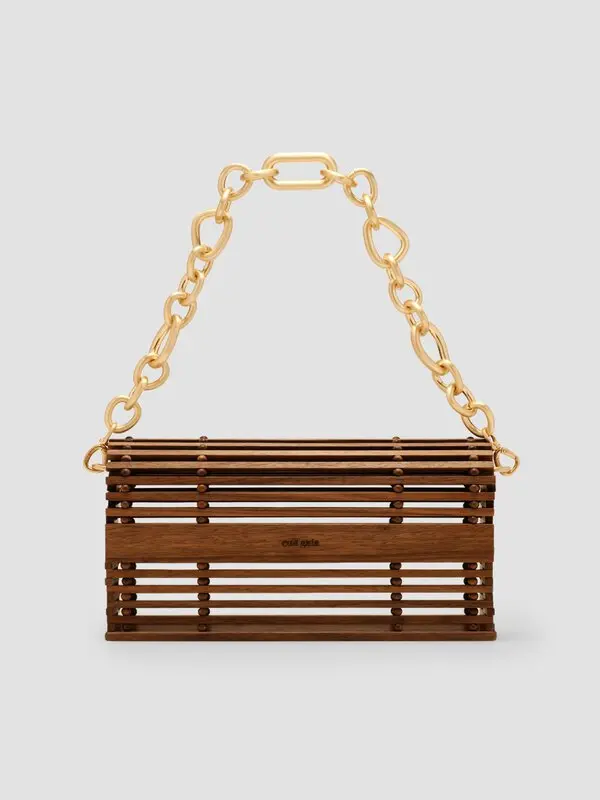 Cult Gaia Sylva Wooden Shoulder Bag