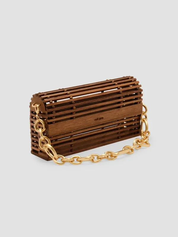 Cult Gaia Sylva Wooden Shoulder Bag