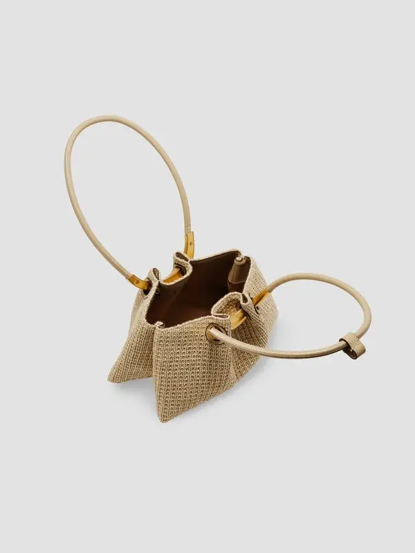 Cult Gaia Asa Pierced Raffia Shoulder Bag