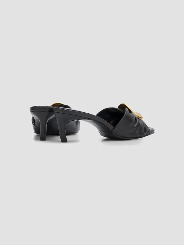 Cult Gaia Amina 55mm Leather Kitten-heel Sandals - Black