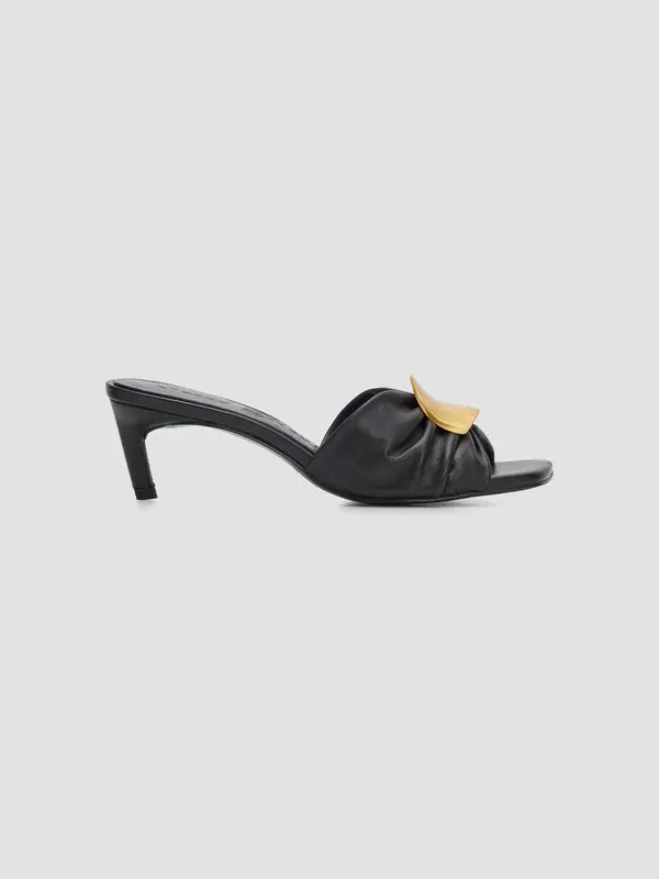 Cult Gaia Amina 55mm Leather Kitten-heel Sandals - Black