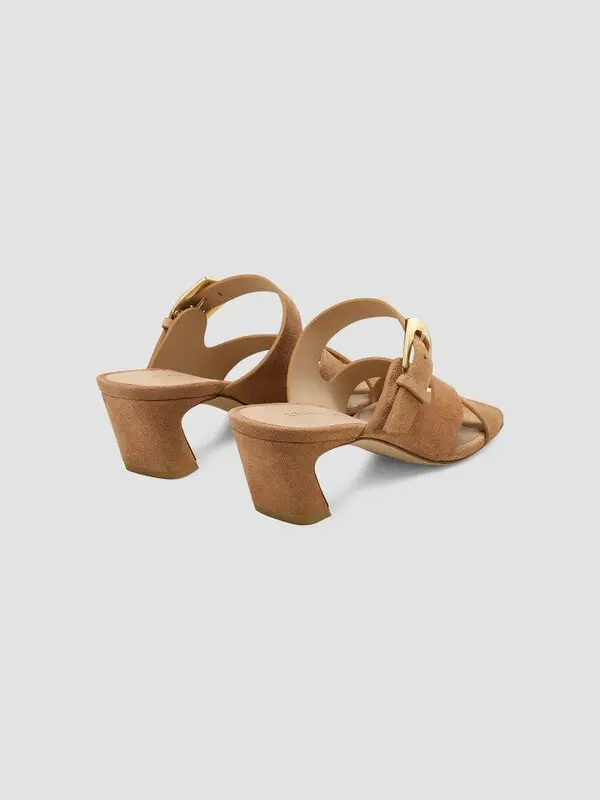 STUART WEITZMAN Sai 50mm Suede Block-heel Sandals