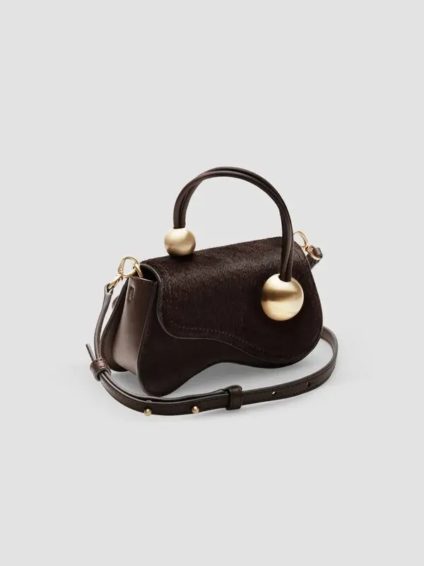 Cult Gaia Kazia Nano Crossbody Bag - Dark Java