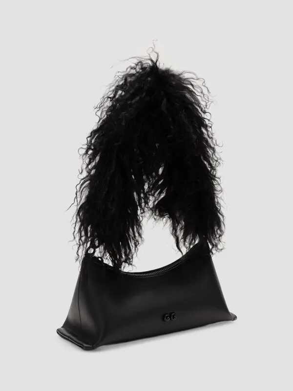 Cult Gaia Osa Shearling Shoulder Bag