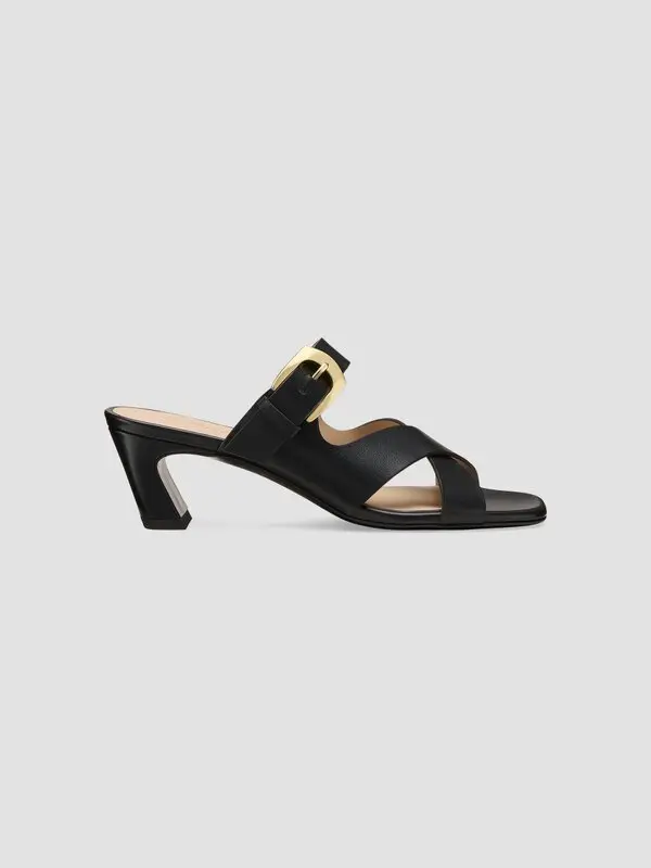 STUART WEITZMAN Sai 50mm Leather Block-heel Sandals - Black