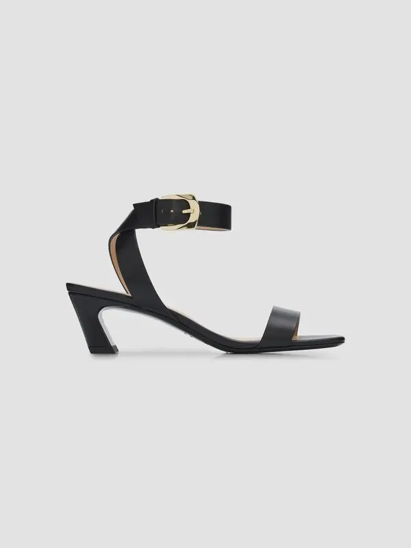STUART WEITZMAN Sai 50mm Leather Block-heel Sandals - Black
