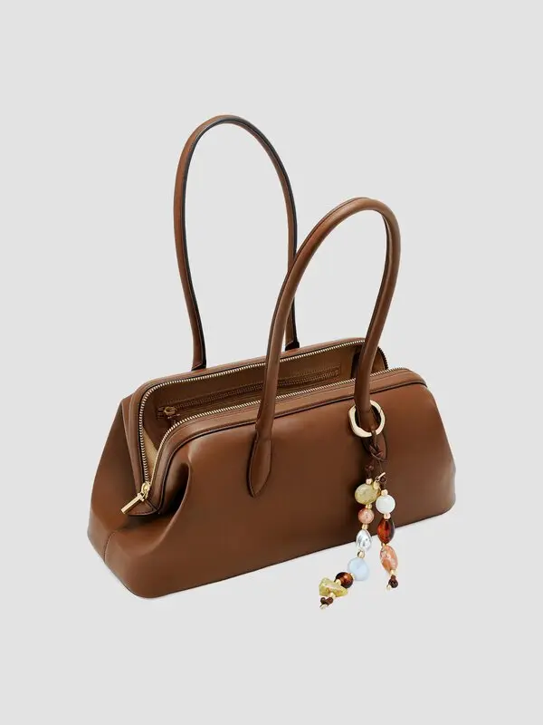 Cult Gaia Raia Bag Charm-detail Leather Satchel