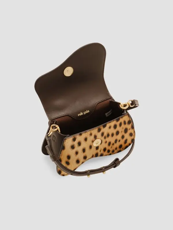 Cult Gaia Kazia Nano Print Hair-on-hide Crossbody Bag - Cheetah
