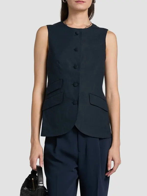 Rag & Bone Slade Linen-blend Vest