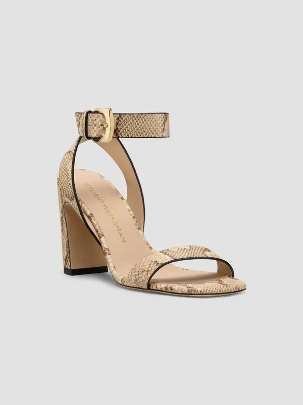STUART WEITZMAN Sai 85mm Snakeskin-embossed Leather Sandals