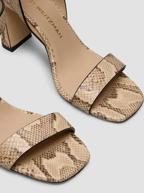 STUART WEITZMAN Sai 85mm Snakeskin-embossed Leather Sandals