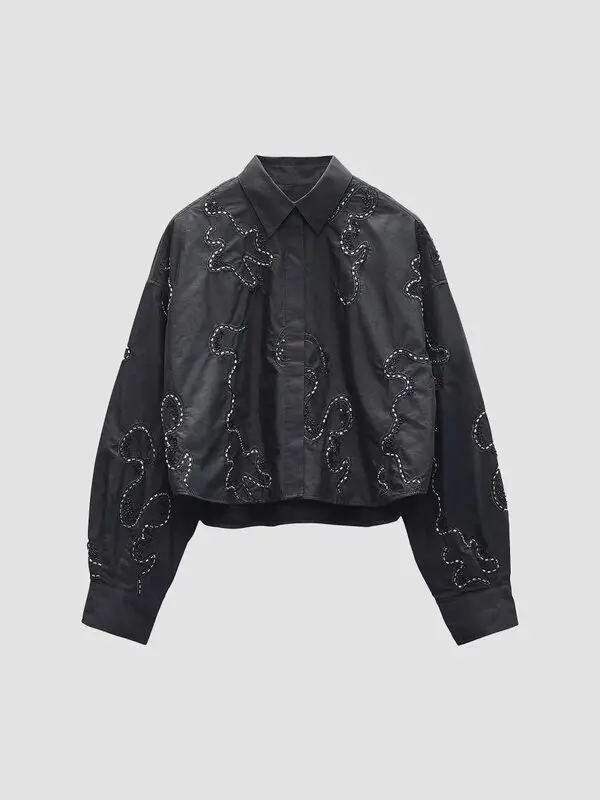 Rag & Bone Beatrice Beaded Cotton Shirt