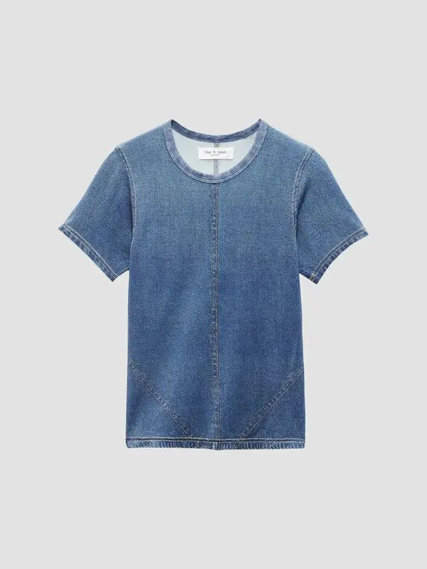 Rag & Bone Rb Miramar Denim-print T-shirt - Cosmos