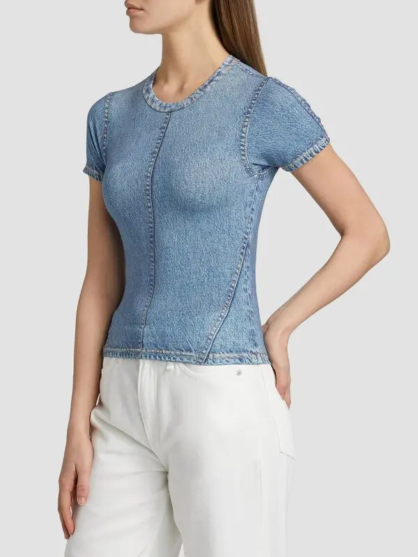 Rag & Bone Rb Miramar Denim-print T-shirt - Minetta