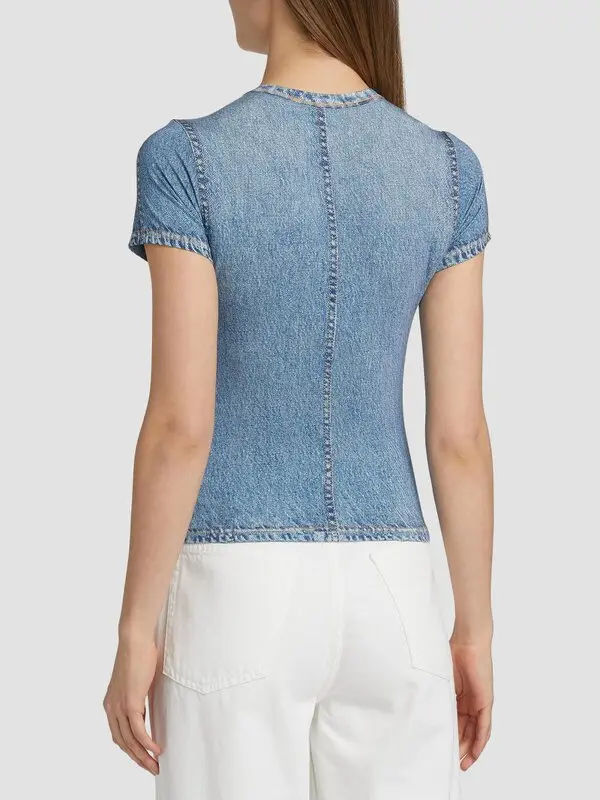 Rag & Bone Rb Miramar Denim-print T-shirt - Minetta