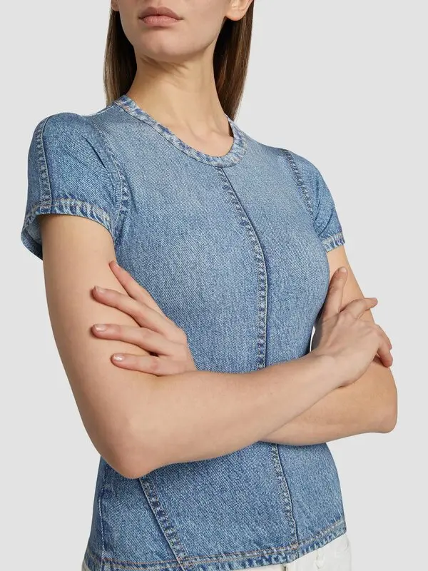 Rag & Bone Rb Miramar Denim-print T-shirt - Minetta