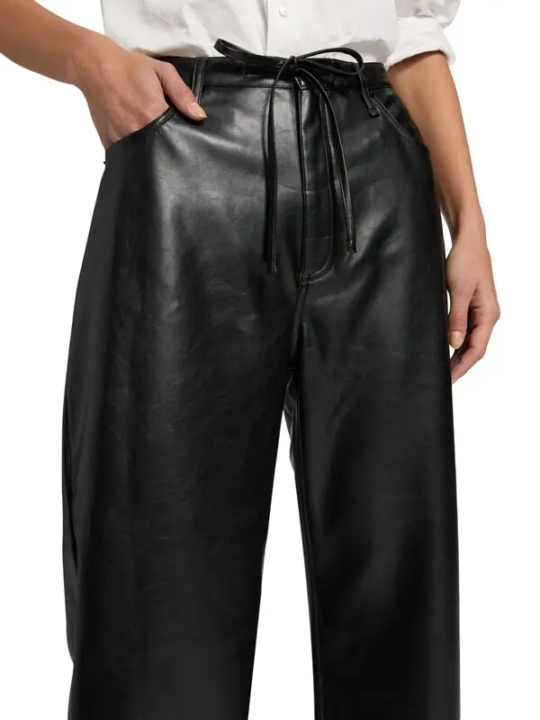 Rag & Bone Phoebe Faux-leather Drawcord Pants
