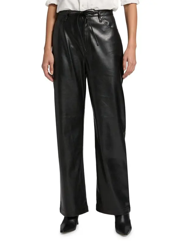 Rag & Bone Phoebe Faux-leather Drawcord Pants