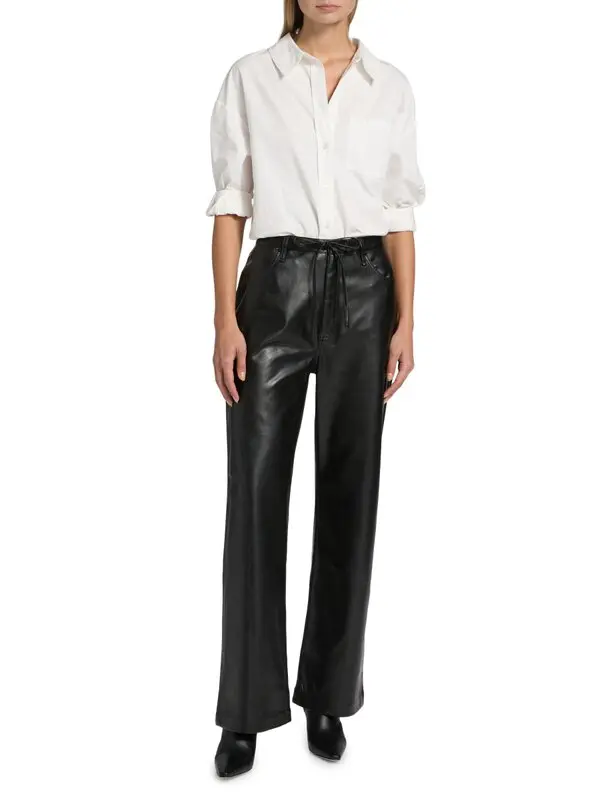 Rag & Bone Phoebe Faux-leather Drawcord Pants