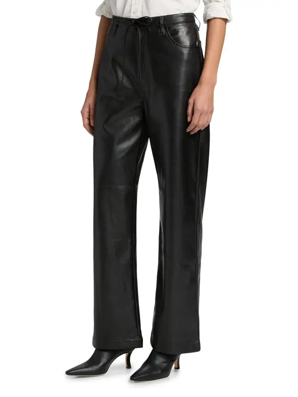 Rag & Bone Phoebe Faux-leather Drawcord Pants