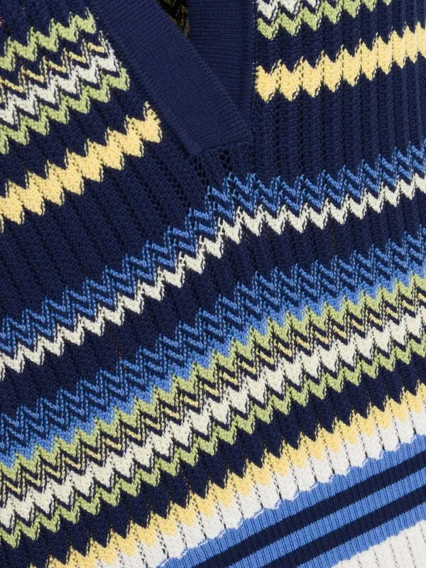 Simkhai Lira Chevron Polo Wrap Mini Dress