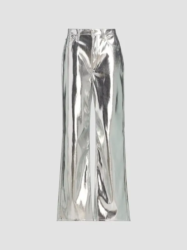 Rag & Bone Logan Metallic Faux Leather High-rise Wide-leg Pants