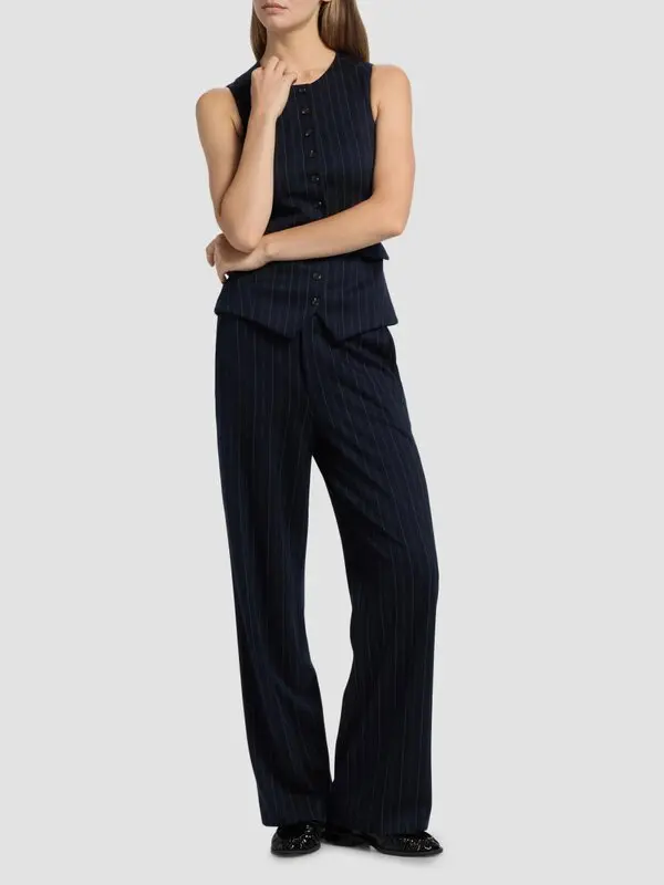 Rag & Bone Irina Plaid Ponte Collarless Vest