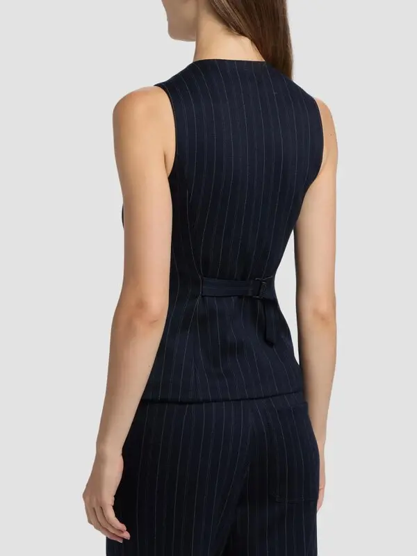 Rag & Bone Irina Plaid Ponte Collarless Vest