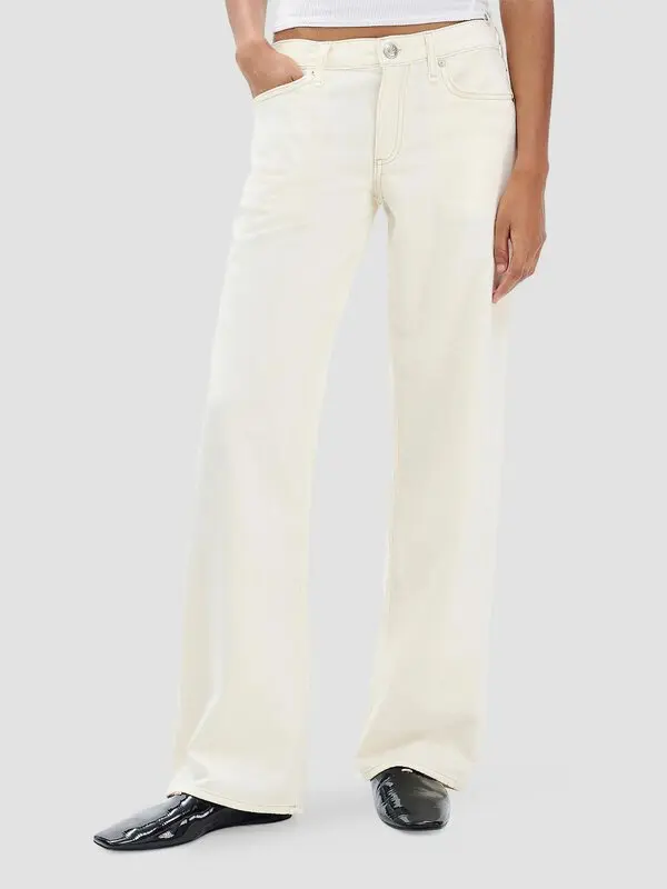 Rag & Bone Cam Low-rise Full Straight-leg Jeans - Ecru