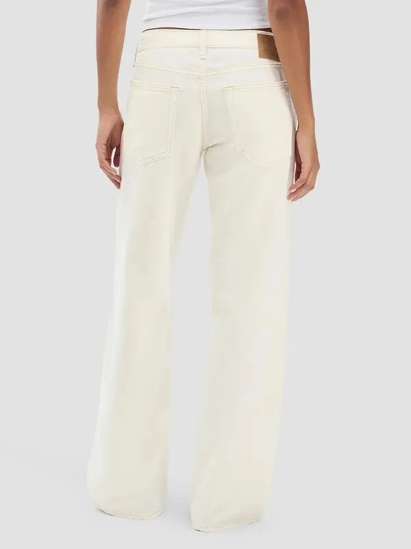 Rag & Bone Cam Low-rise Full Straight-leg Jeans - Ecru