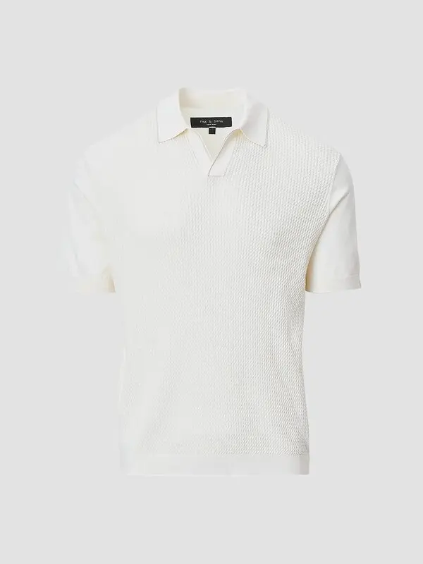 Rag & Bone Saxon Silk-cotton Johnny Polo Shirt