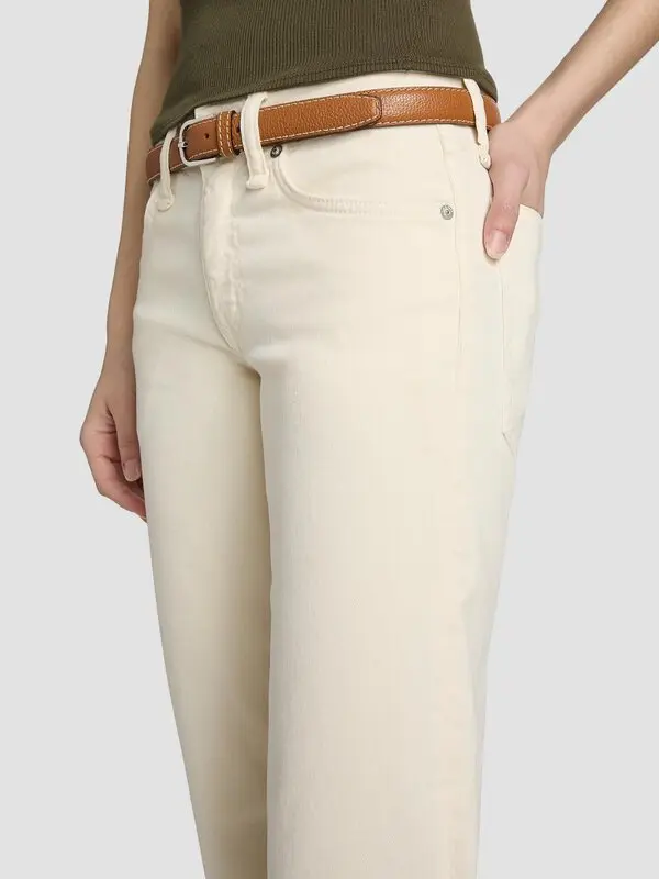Rag & Bone Harlow Low-rise Ankle Straight Jeans - Ecru