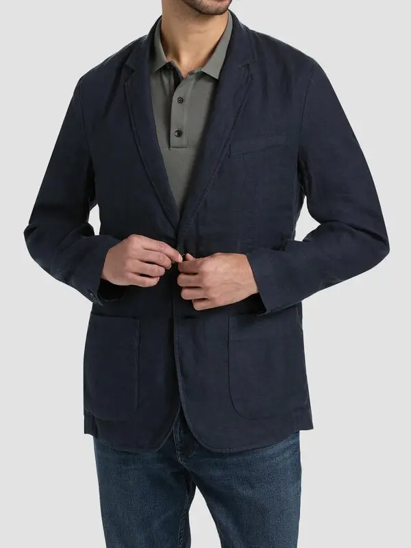 Rag & Bone Butler Patch Pocket Linen Blazer