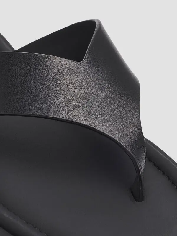 Rag & Bone Gracie Leather Flat Sandals - Black