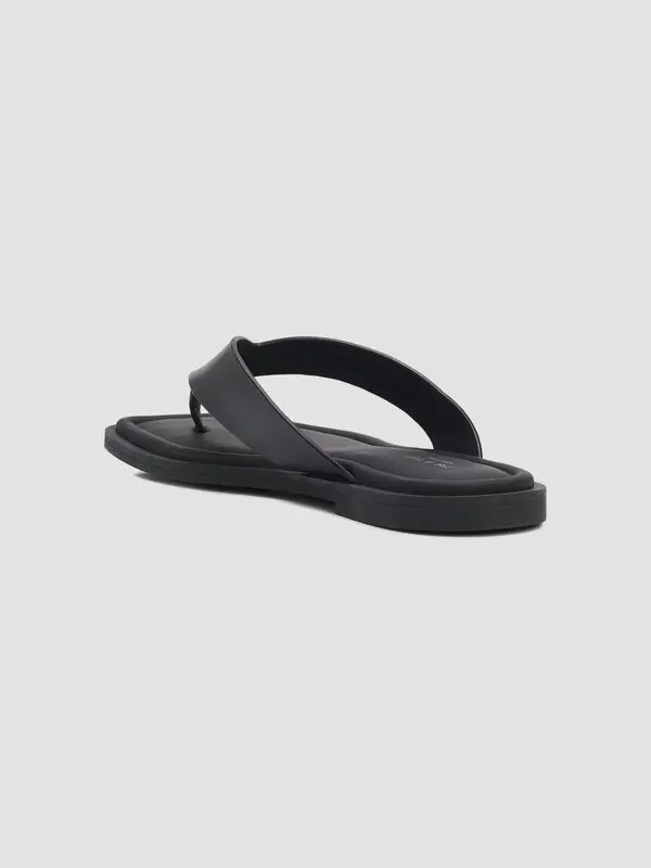 Rag & Bone Gracie Leather Flat Sandals - Black