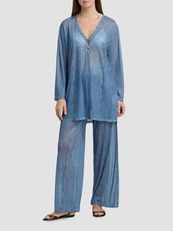 Rag & Bone Rb Miramar Mesh Wide Leg Pant