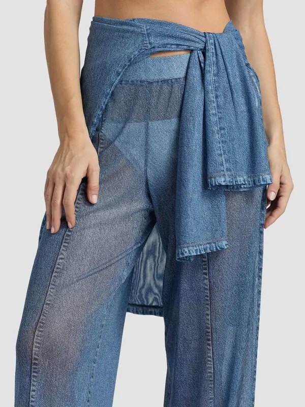 Rag & Bone Rb Miramar Mesh Wide Leg Pant