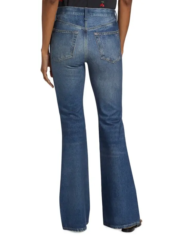 Rag & Bone Rb Miramar Ponte Dahlia Mid-rise Flare Pants