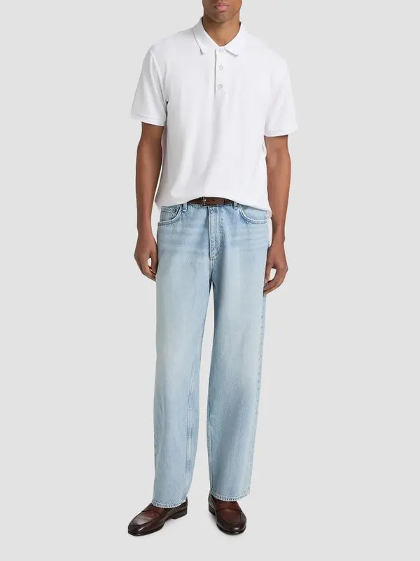Rag & Bone K-p Slim-fit Polo Shirt - Chalk