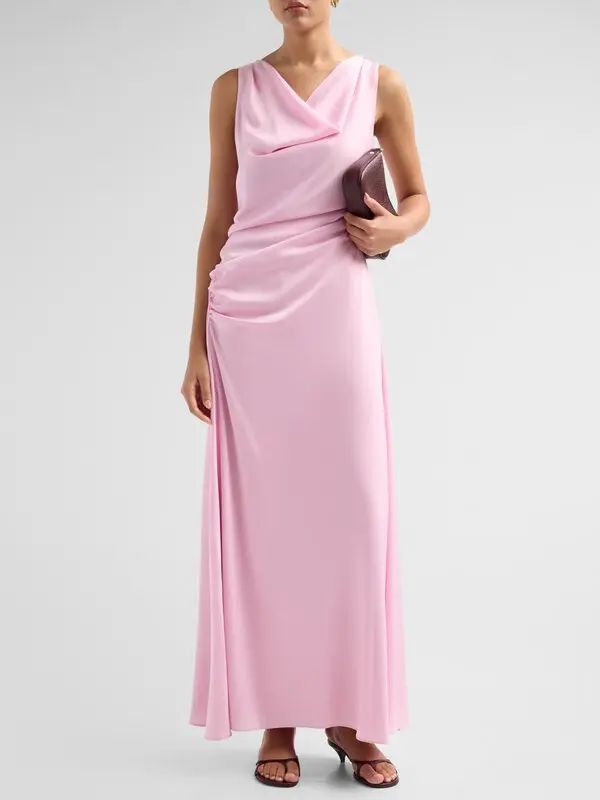 Simkhai Elinne Ruched Satin Gown