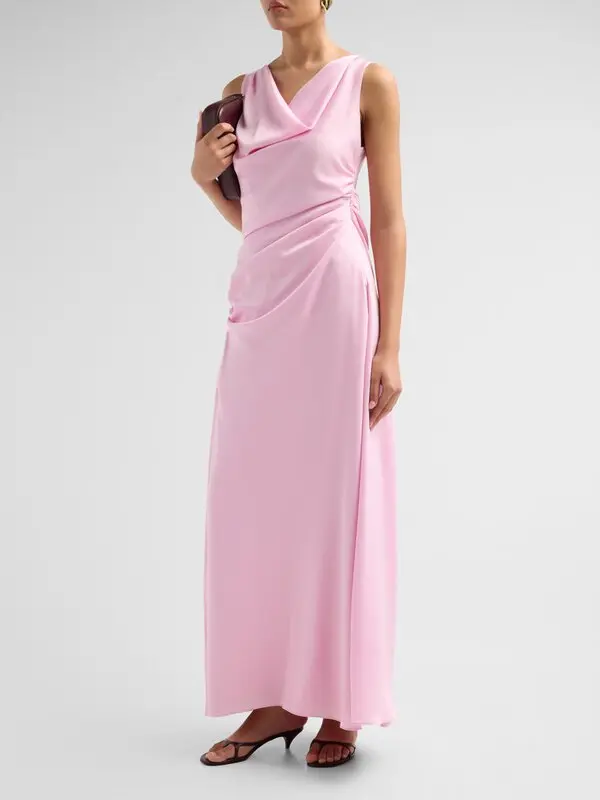 Simkhai Elinne Ruched Satin Gown
