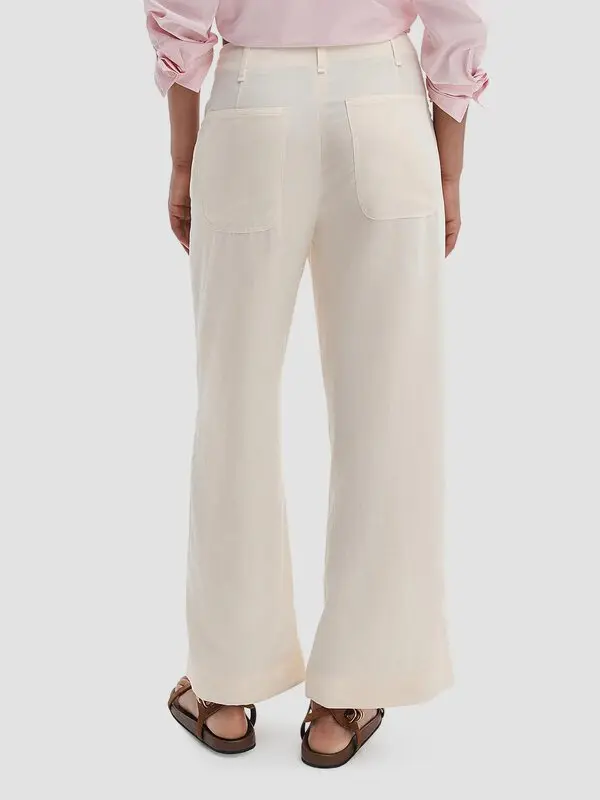 Rag & Bone Allison Linen-blend Pants - Ivory