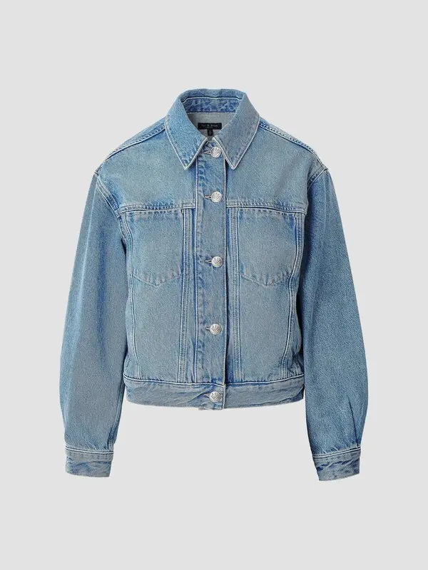 Rag & Bone Marie Denim Trucker Jacket - Everglade