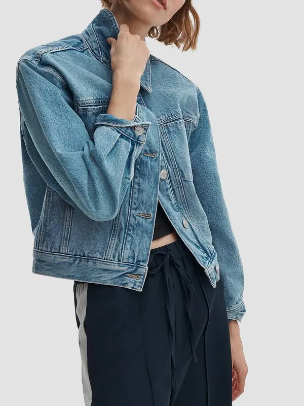 Rag & Bone Marie Denim Trucker Jacket - Everglade